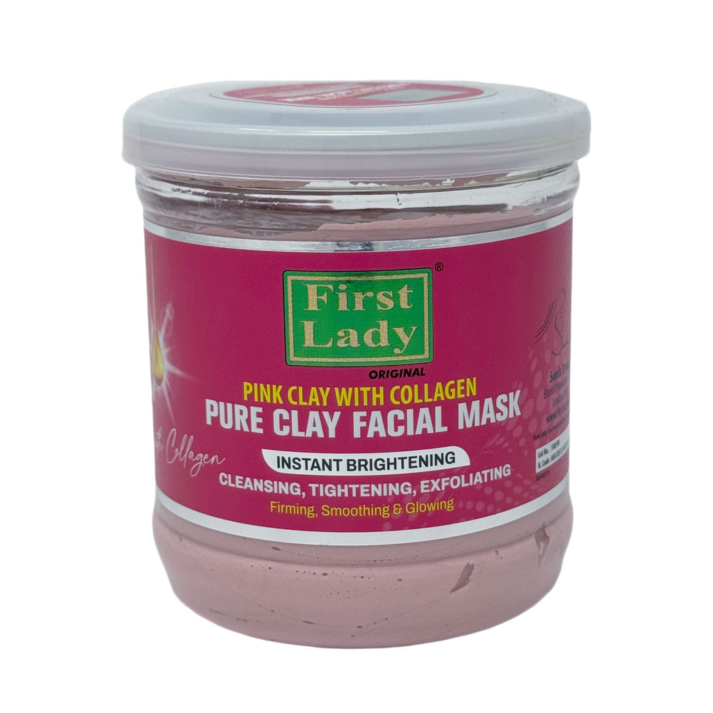 First Lady Pink Clay with Collagen Pure Clay Face Mask | Skin ...