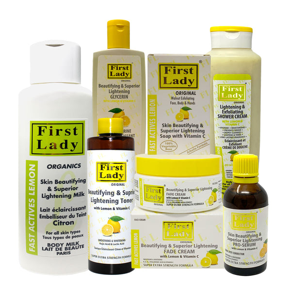 First Lady Fast Actives Lemon Skin Lightening KIT (7 - items) | Skin ...