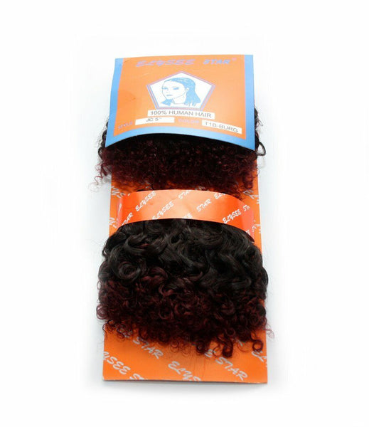 Elysee Star JC 5inch (jerry curl) Human Hair Weft extensions | Skin ...